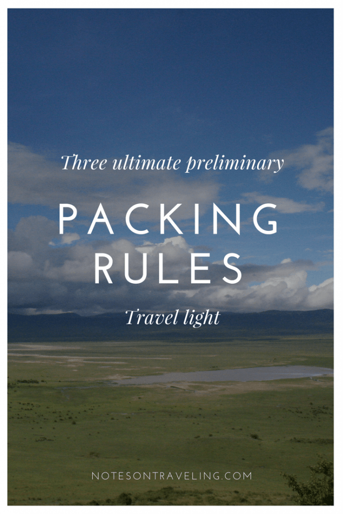 Three ultimate preliminary packing rules